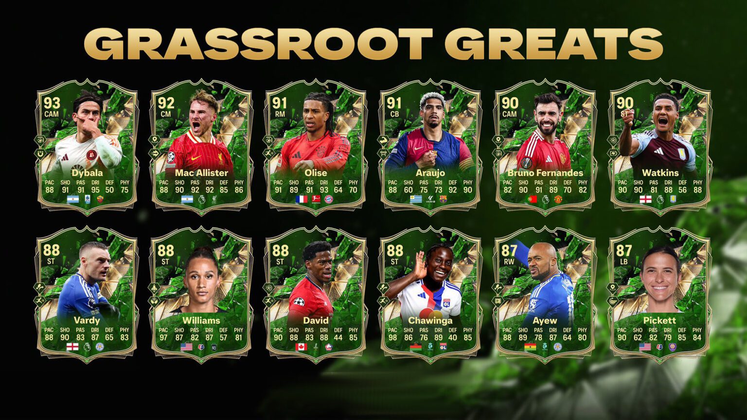 Dybala and Bruno Fernandes leaked in Grassroot Greats promo
